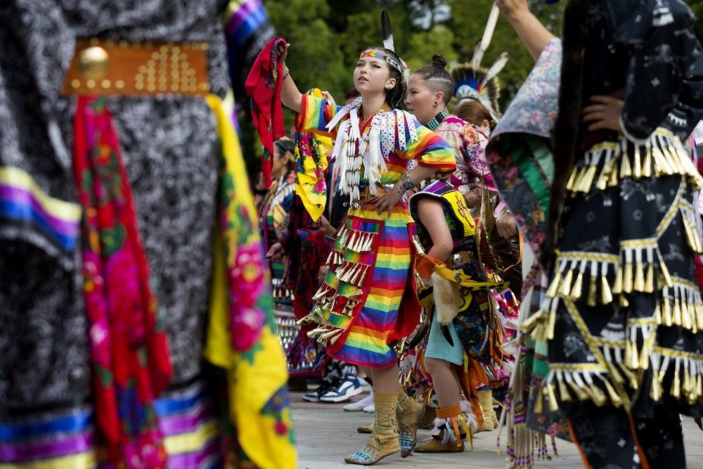 Photos: Alberta hosts first 2-Spirit pow pow at Churchill Square ...