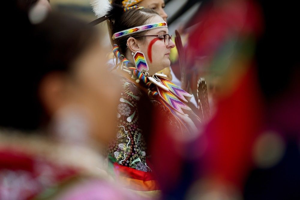 Photos: Alberta hosts first 2-Spirit pow pow at Churchill Square ...
