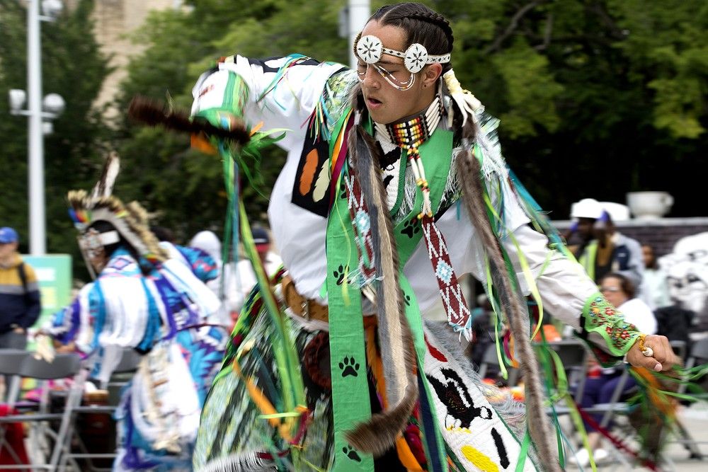 Photos: Alberta hosts first 2-Spirit pow pow at Churchill Square ...