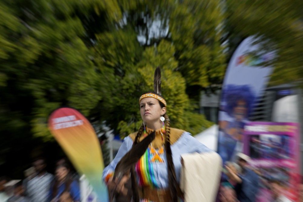 Photos: Alberta hosts first 2-Spirit pow pow at Churchill Square ...