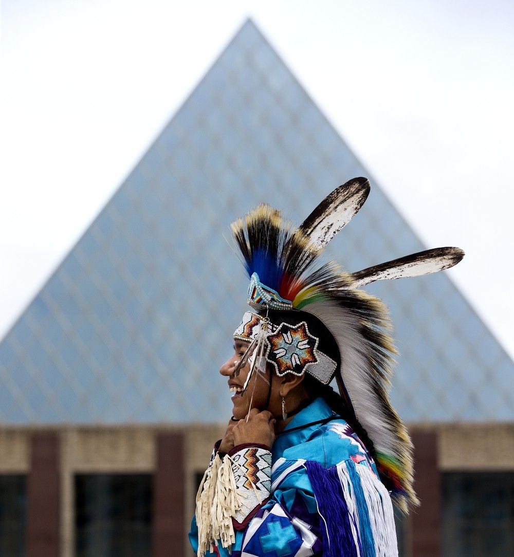 Photos: Alberta hosts first 2-Spirit pow pow at Churchill Square ...