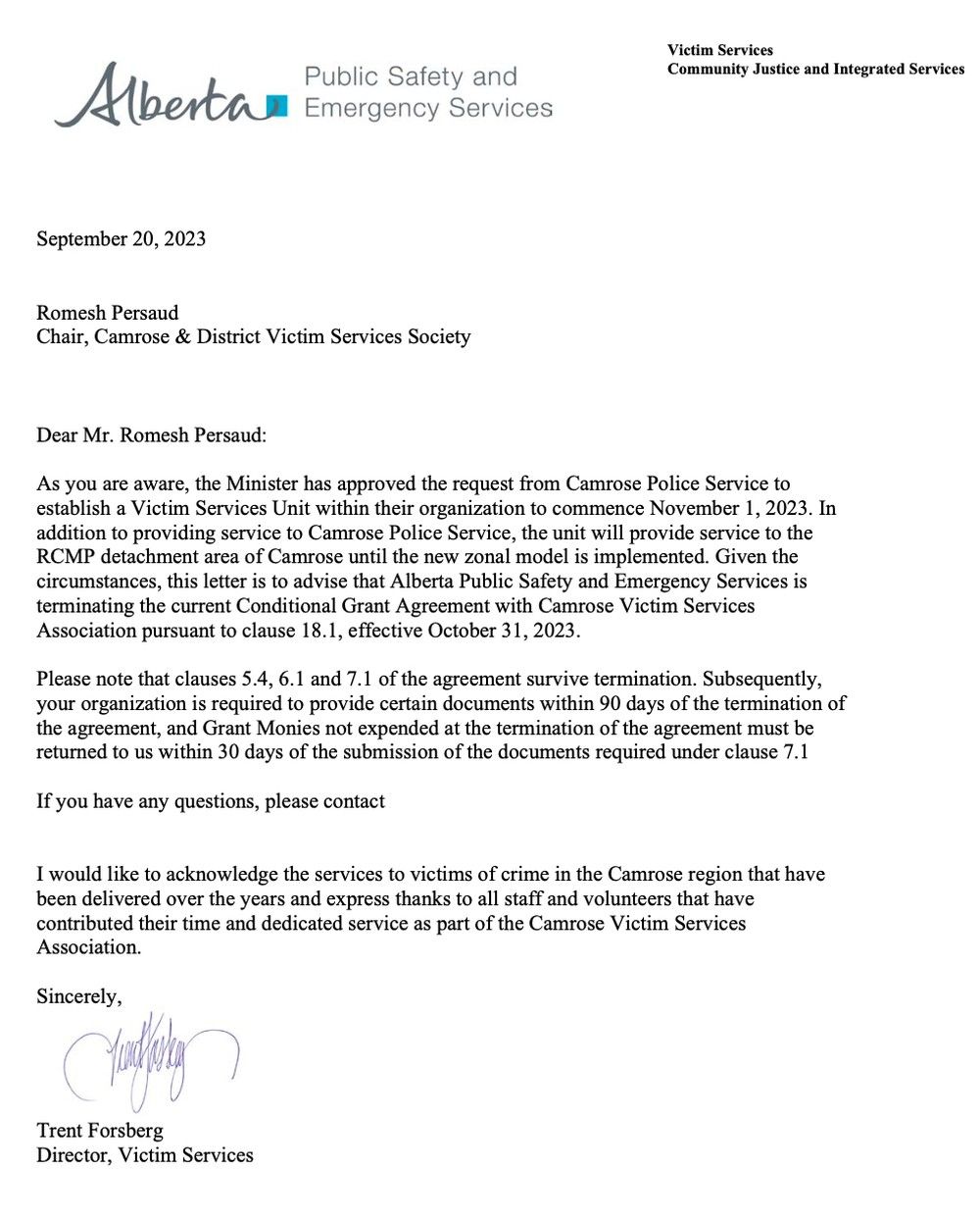 Critic of Alberta victim services overhaul claims board lost funding ...