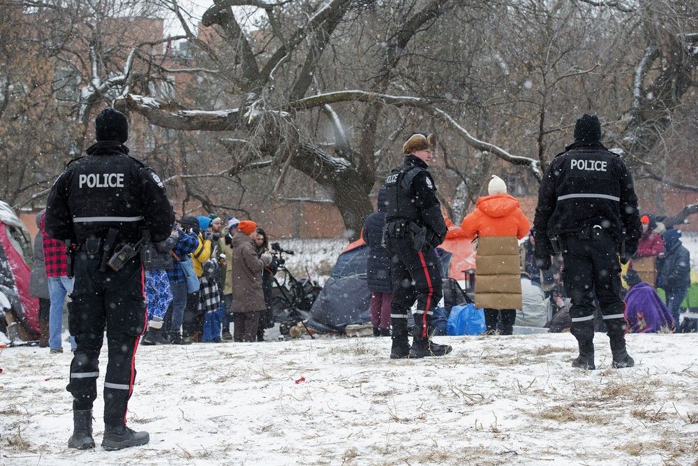 Photos: Residents refuse to leave Edmonton homeless encampment ...