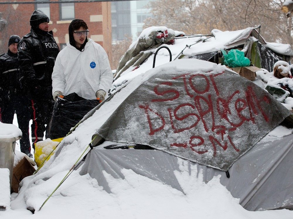 Photos: Residents refuse to leave Edmonton homeless encampment ...