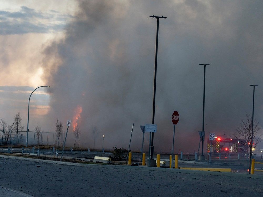 Photos: Fire destroys Edmonton's historic Hangar 11 at Blatchford ...