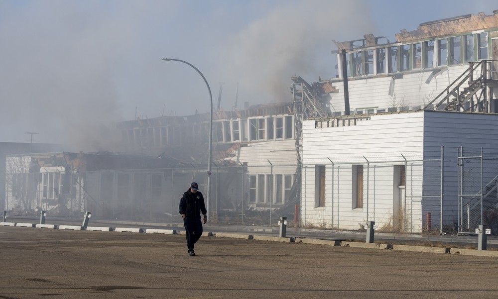 Photos: Fire destroys Edmonton's historic Hangar 11 at Blatchford | Edmonton Journal