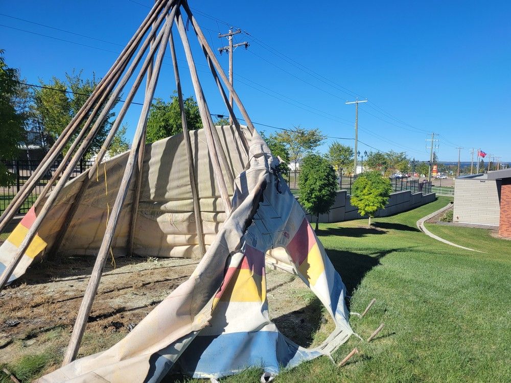 Commemorative RCMP teepee set on fire in Lac La Biche: Mounties ...