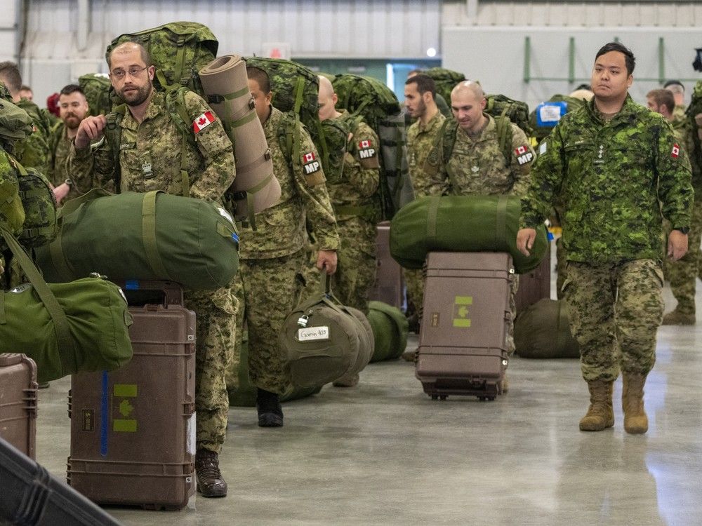 CFB Edmonton soldiers leave for Canadian-led NATO operation in Latvia ...