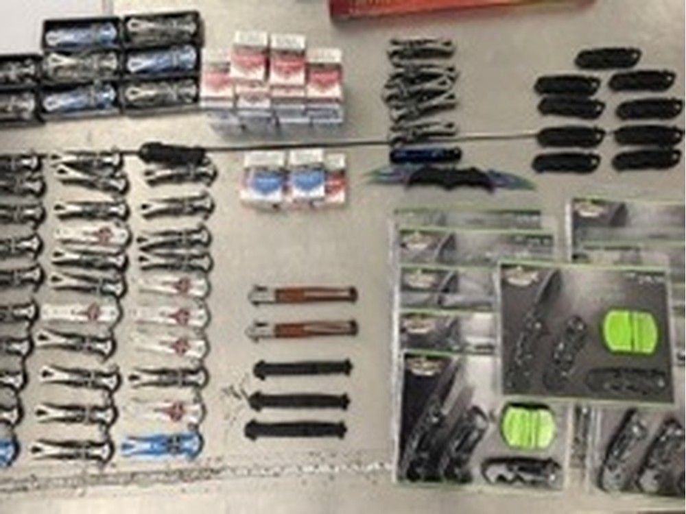 94 illegal knives and tobacco seized from Edmonton convenience store ...