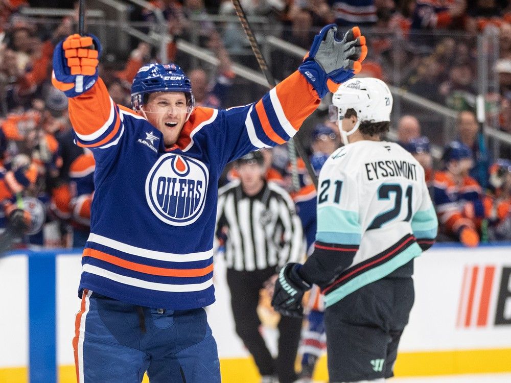 Player grades: Nuge hat trick powers Oilers to 5-4 win over Kraken ...