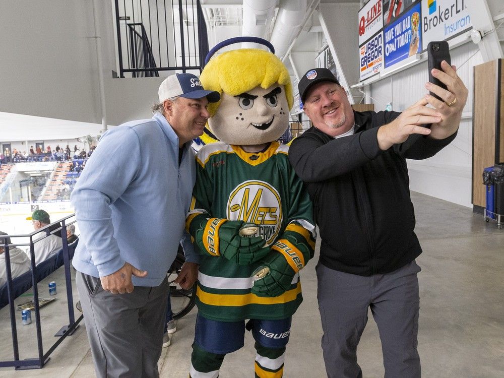 Spruce Grove Saints mascot goes viral for stare-down of opponent ...