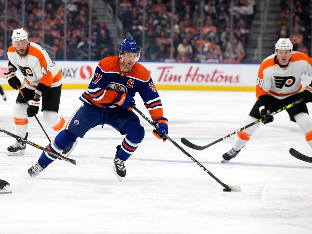 Oilers come to life, stop the bleeding, with comeback win over Flyers ...
