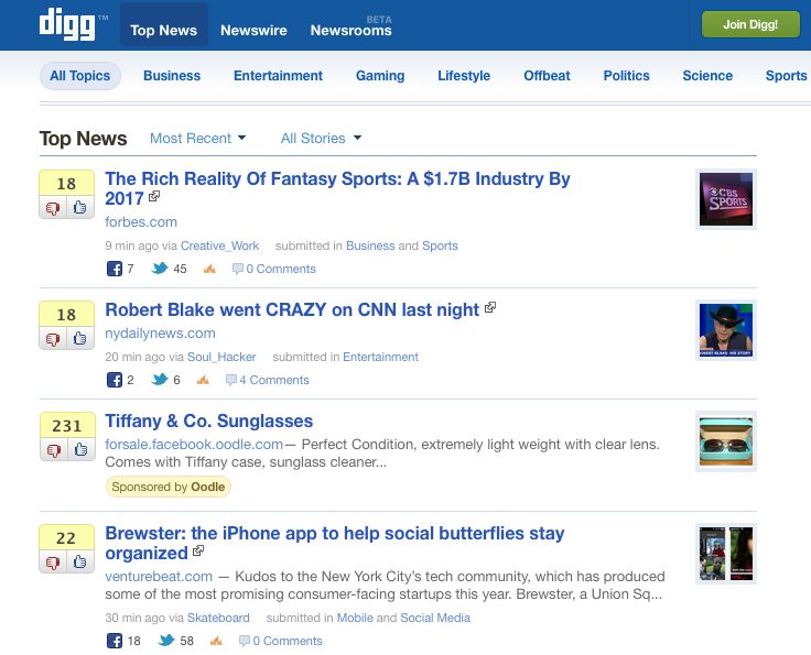 Once valued at $160M, social media network Digg sells for $500K ...