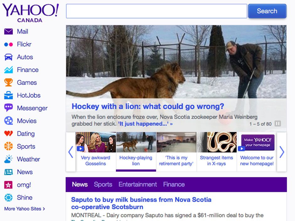 Yahoo Canada redesign focuses on personalized content over search ...