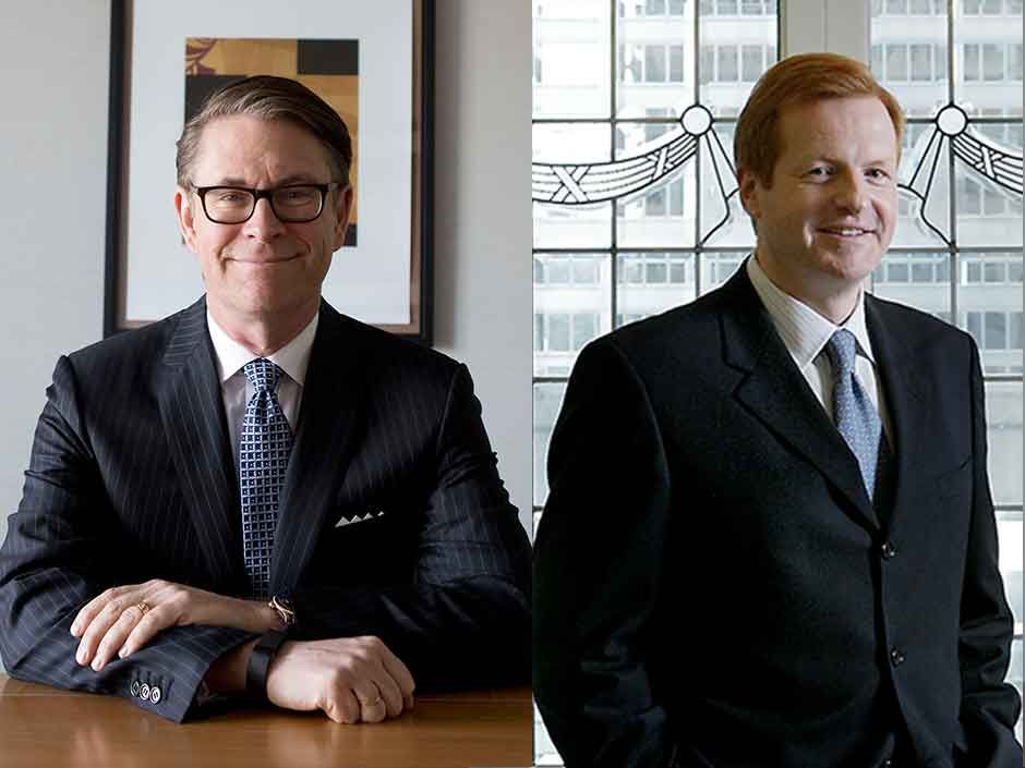 Two bankers, Bruce Rothney and David Leith, were there for birth and ...