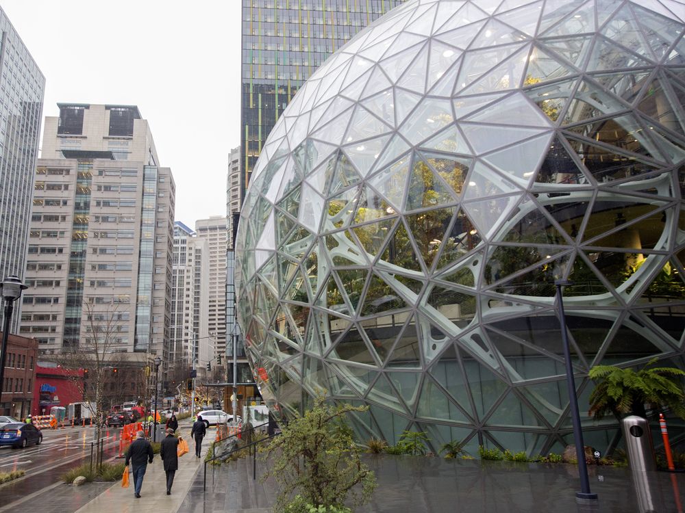 Step inside Amazon’s amazing plant-filled spheres, where workers chill ...