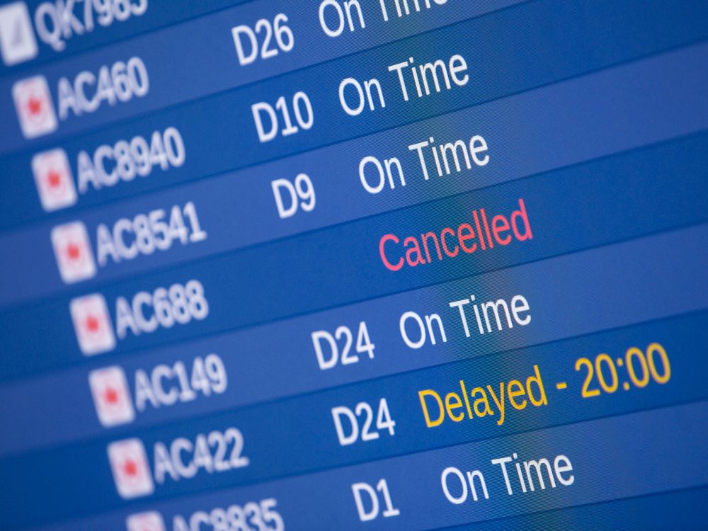 Here's what you're entitled to if your flight is delayed | Financial Post