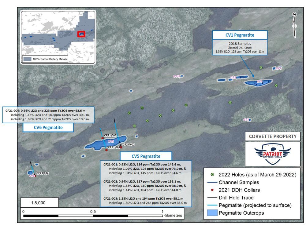 Patriot Battery Metals Provides Update on 2022 Drill Campaign at the ...