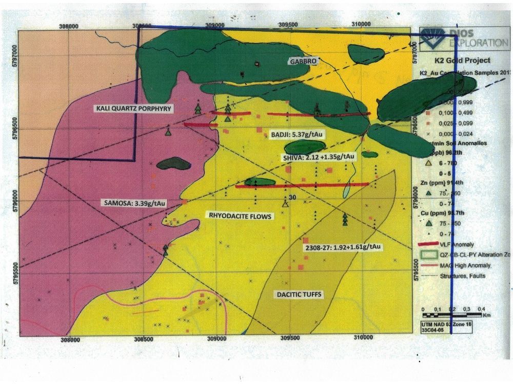 Drilling in northeastern K2 in felsic rocks intertwined with small ...