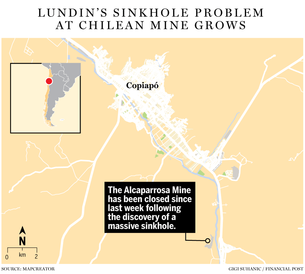 Lundin Mining suspends Chile copper mine as authorities probe sinkhole ...