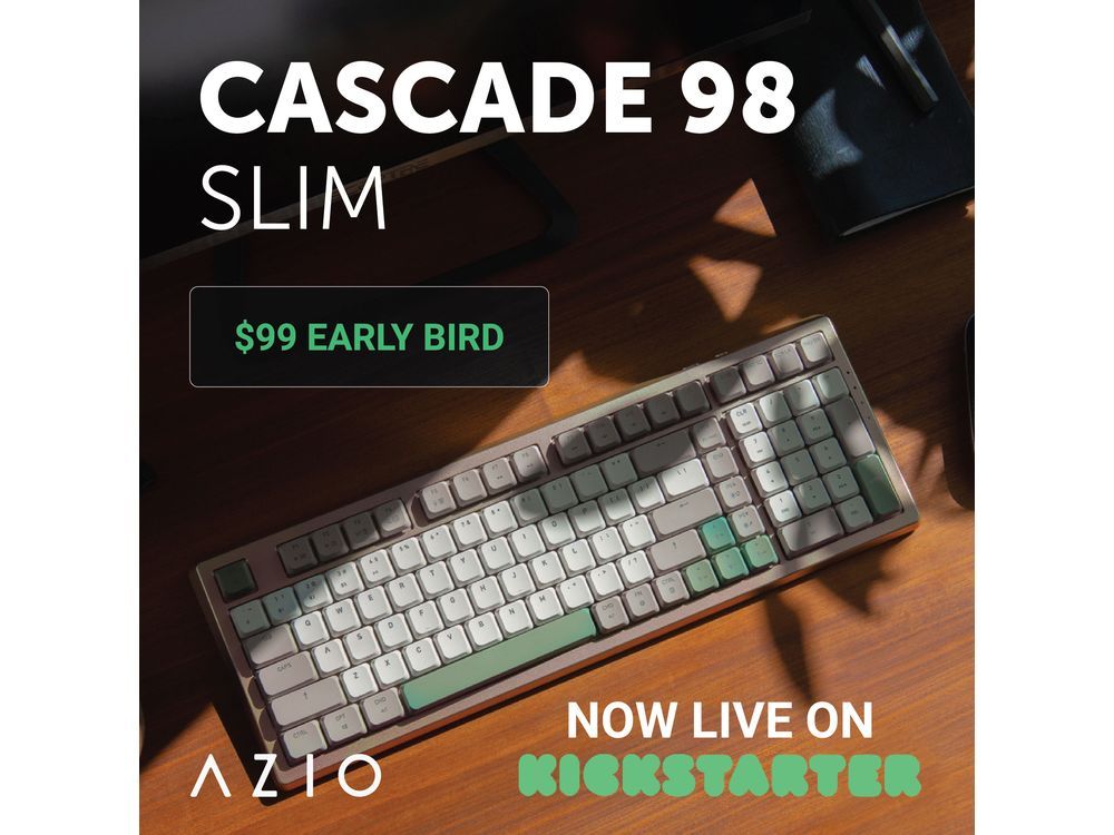 AZIO Launches Cascade 98 Keyboard, the First Low-Profile Mechanical ...