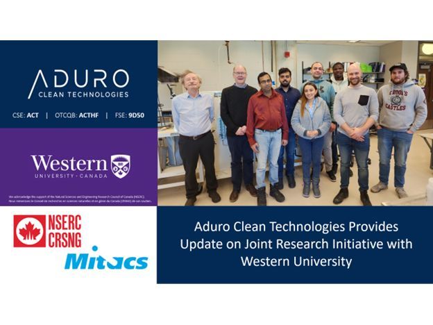 Aduro Clean Technologies Provides Update on Joint Research Initiative ...