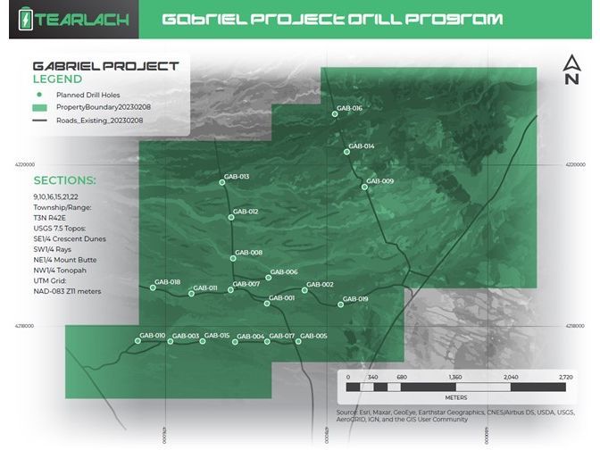 Tearlach Commences Drilling at its Gabriel Lithium Project in Tonopah ...