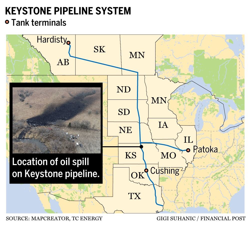 Keystone spill to cost US$480 million, says TC Energy | Financial Post