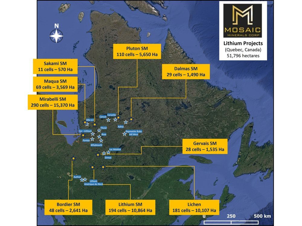 Mosaic Presents its Lithium Projects Portfolio (50,000+ hectares) and ...