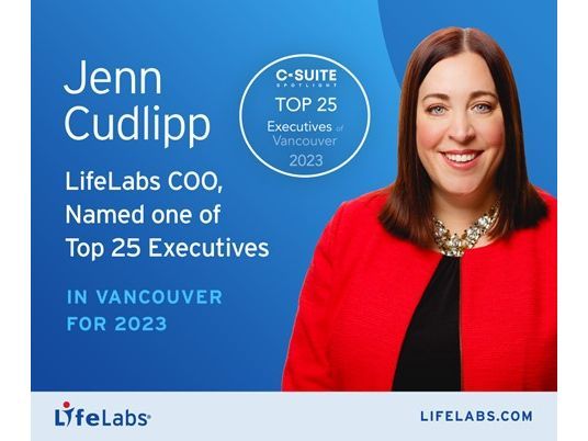 LifeLabs' COO Jennifer Cudlipp Receives Top Honours as one of Vancouver ...
