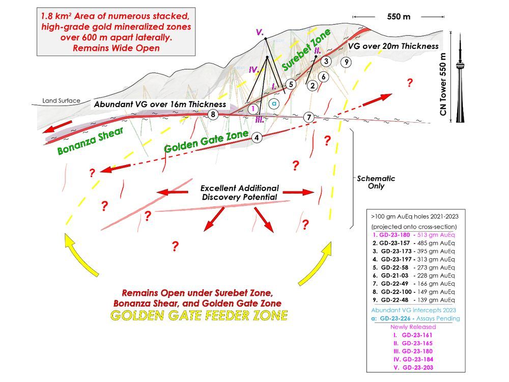 Goliath Drills 513 Gram*Meter AuEq Hole Assaying 65 g/t AuEq Over 7.90 ...