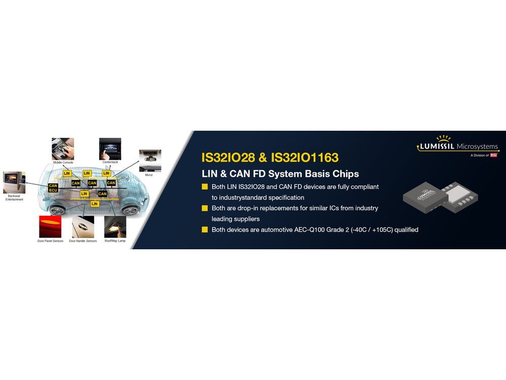 LIN and CAN FD System Basis Chips for Automotive and Industrial Applications | Financial Post