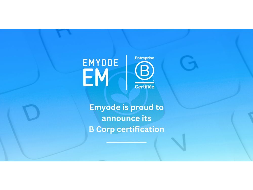 Emyode is proud to announce Its B Corp certification | Toronto Sun Emyode is proud to announce Its B Corp certification | Toronto Sun