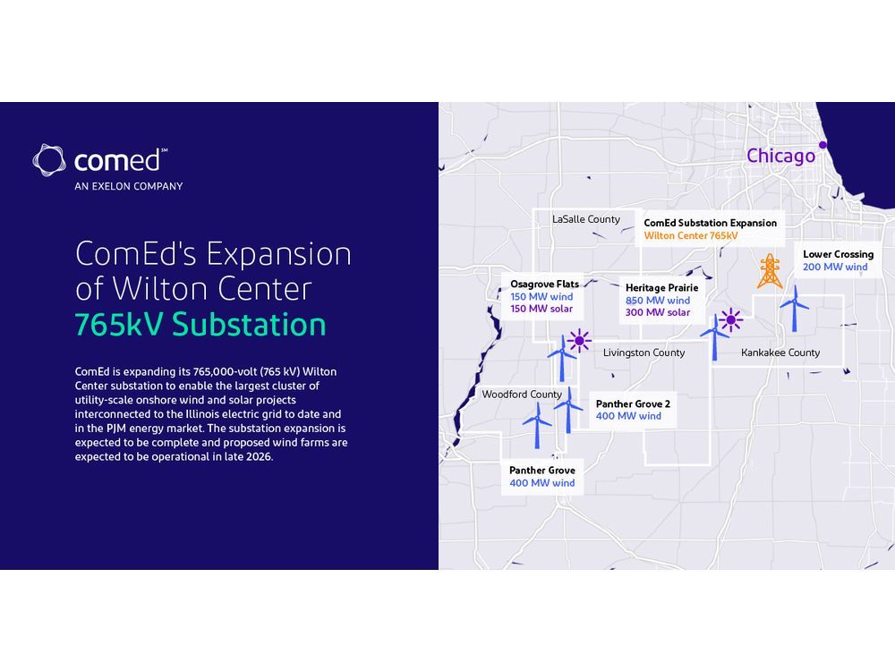 ComEd Expanding High Voltage Substation in Wilton Center to Enable ...
