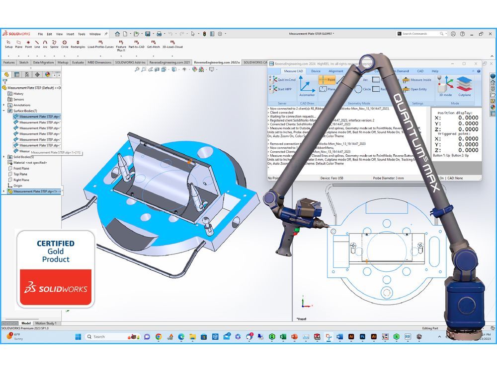 HighRES Inc's "RE App" ReverseEngineering.com® 3D Measurement Tools Now Featured in SolidWorks ...