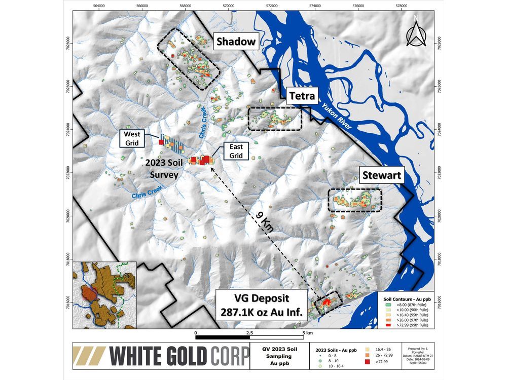 White Gold Corp. Discovers 1 km Long Gold-In-Soil Anomaly 9 km ...