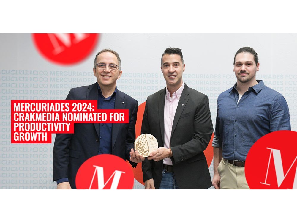 FCCQ's Mercuriades 2024 : Crakmedia nominated for productivity enhancement project | Financial Post