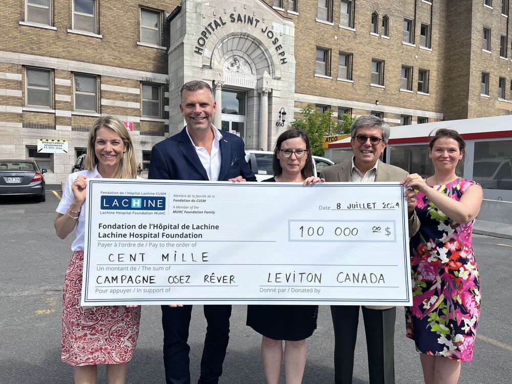Leviton Canada donates $100,000 to the Lachine Hospital Foundation to ...