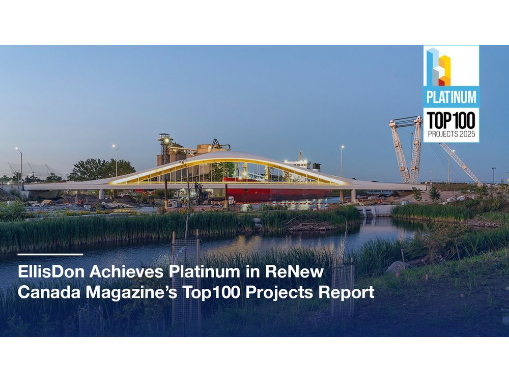EllisDon Achieves Platinum in ReNew Canada Magazine's Top100 Projects Report on Canada's Biggest ...