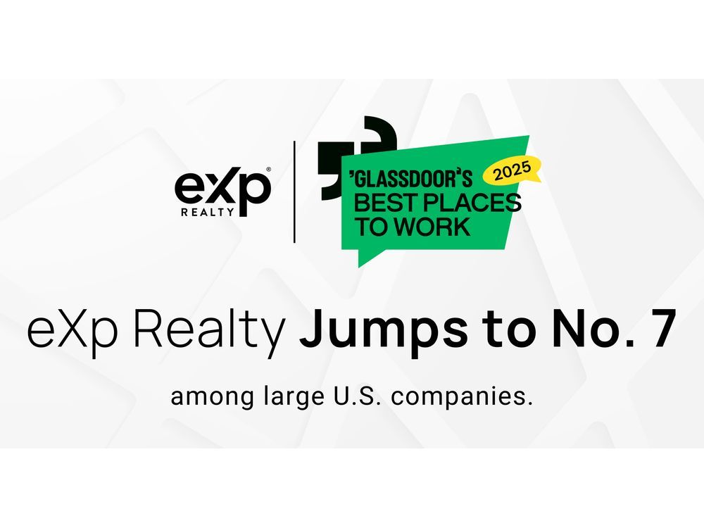 eXp Realty Named to Glassdoor's Best Places to Work for Eighth Consecutive Year | Financial Post
