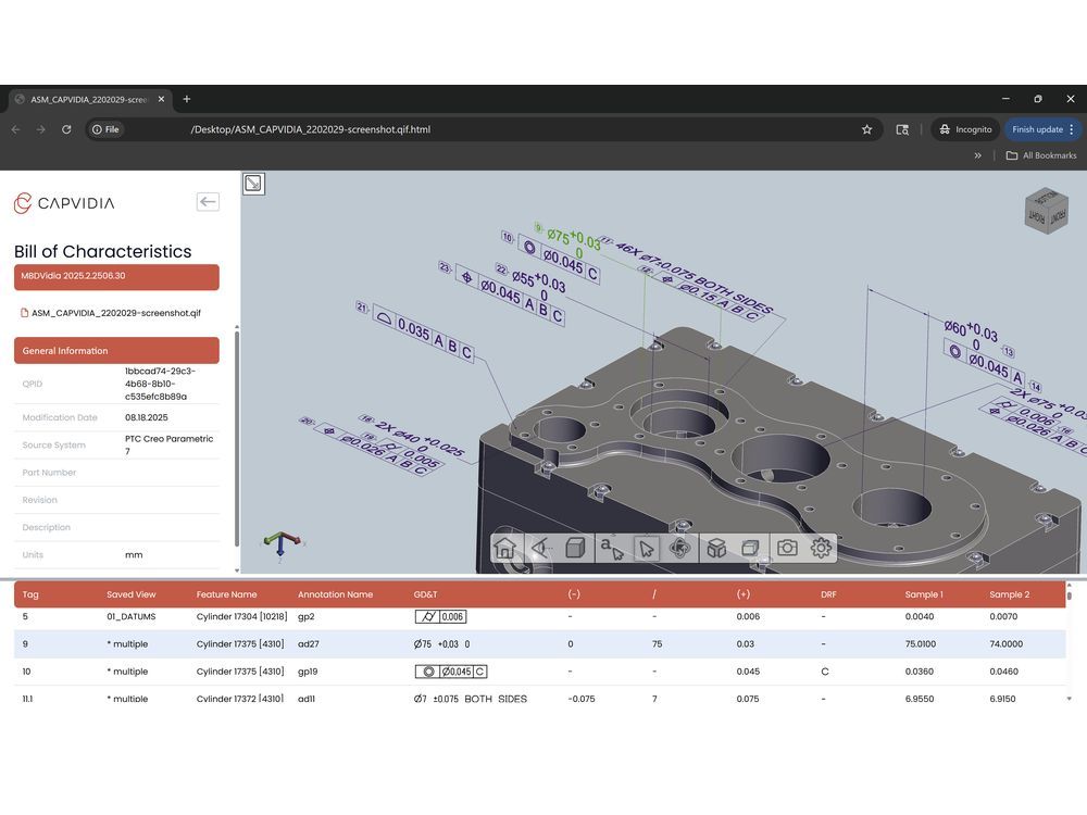 Capvidia brings MBD for Suppliers with browser-based 3D human-viewable ...