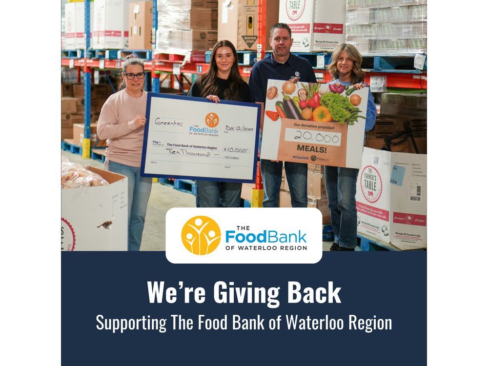 Greentec Donates $10,000 to The Food Bank of Waterloo Region This ...