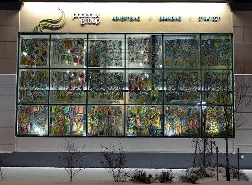 Grey Cup window art created by Jason Robins for Phoenix Advertising ...