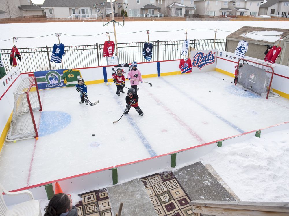 A Regina grandpa made his grandchildren an amazing backyard rink ...