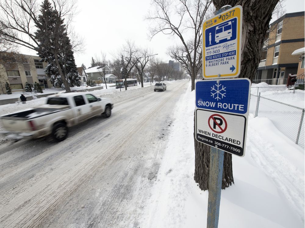 Snow routes in effect as city clears snow | Regina Leader Post