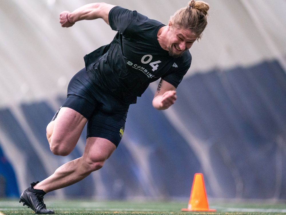 Rams' Riley Boersma stars at CFL combines despite appendix attack ...