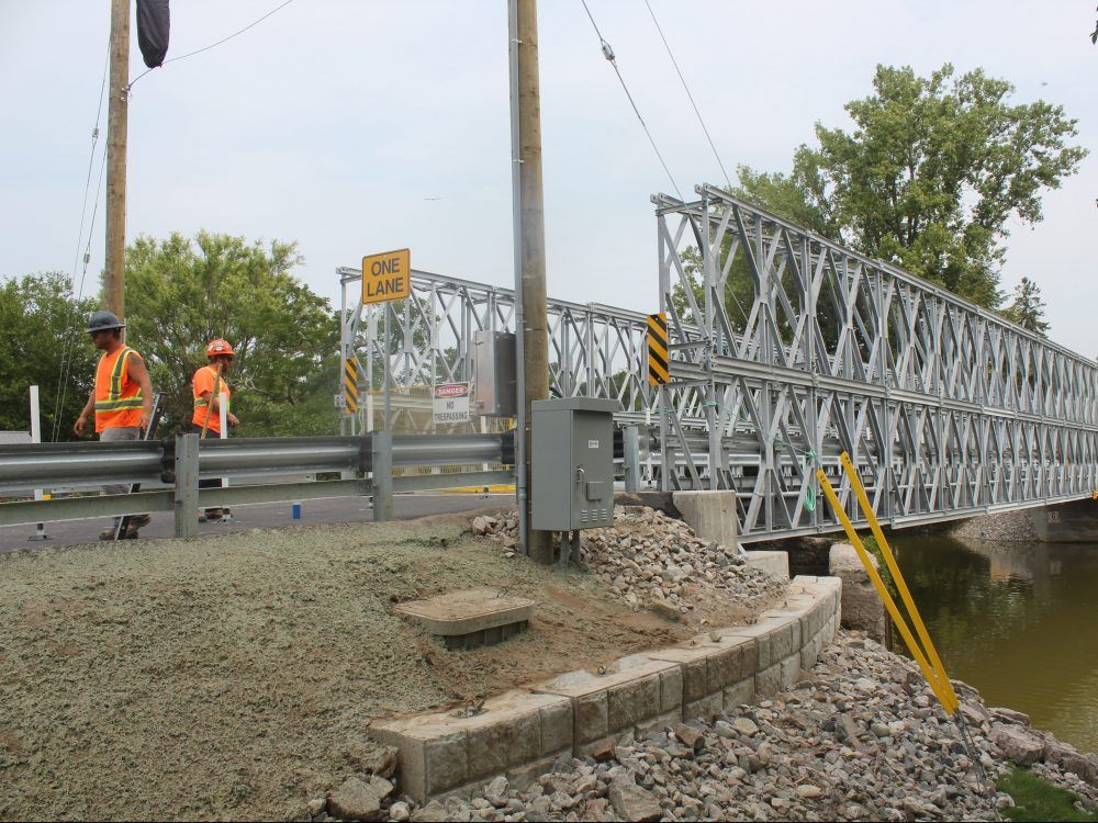 Temporary Port Bruce bridge will open to traffic Monday | London Free Press