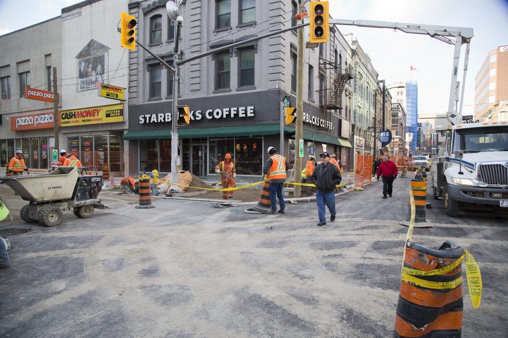First half of Dundas Place flex street now complete | London Free Press