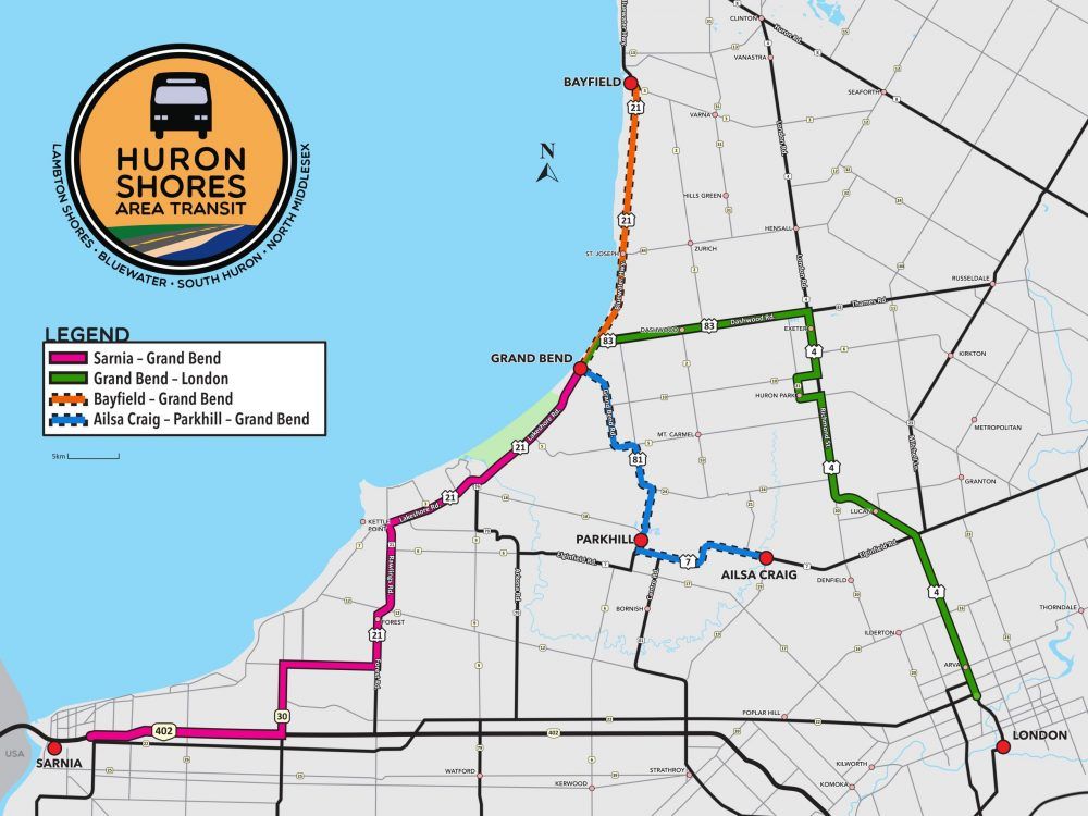 Lambton Shores launches Grand Bend, London, Sarnia bus links Monday ...