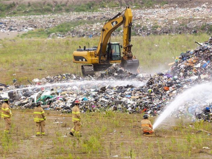 Large fire at city landfill won't affect garbage collection: city ...